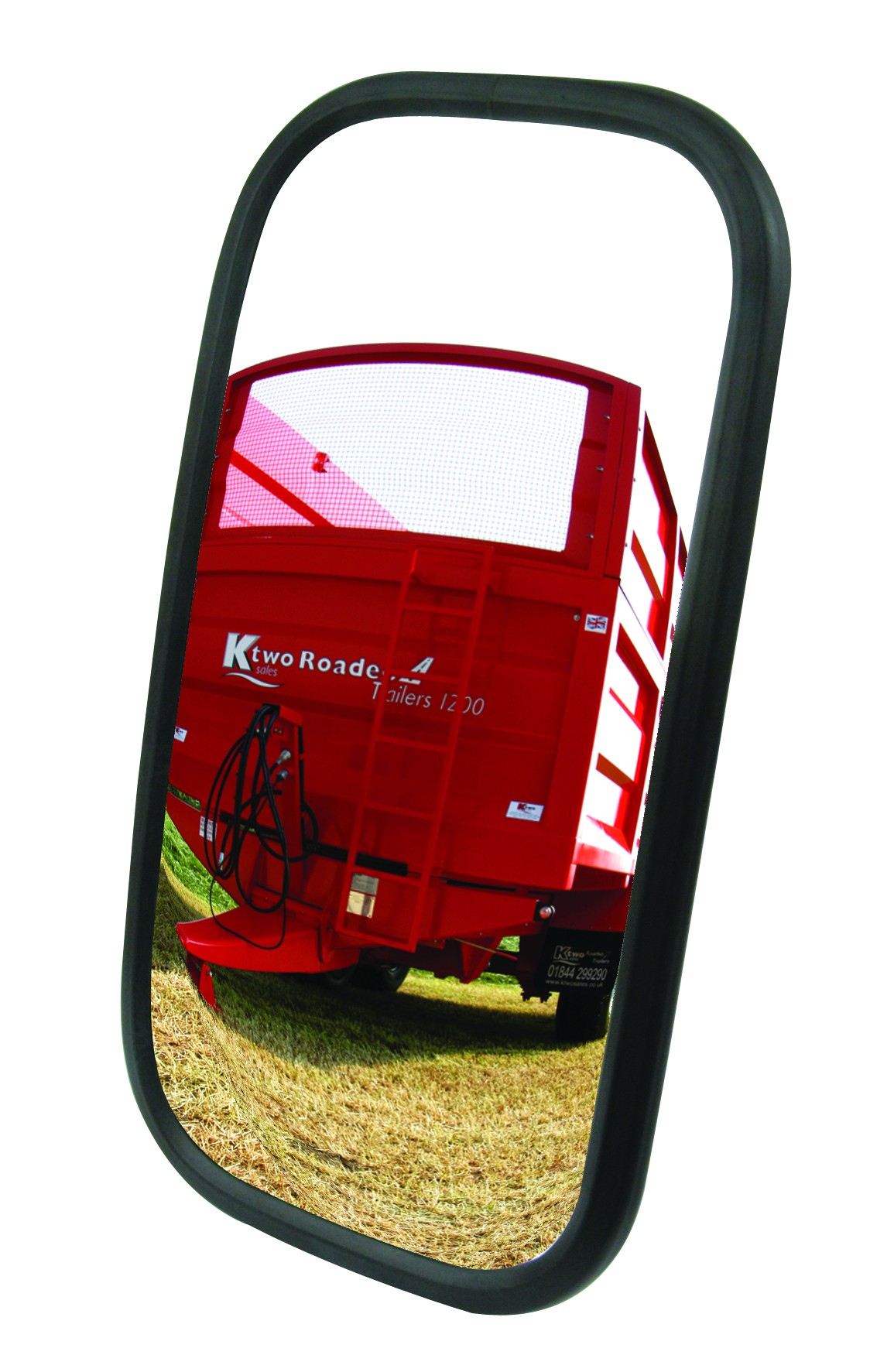 Mirror Head - Rectangular Convex. Universal tractor mirror.